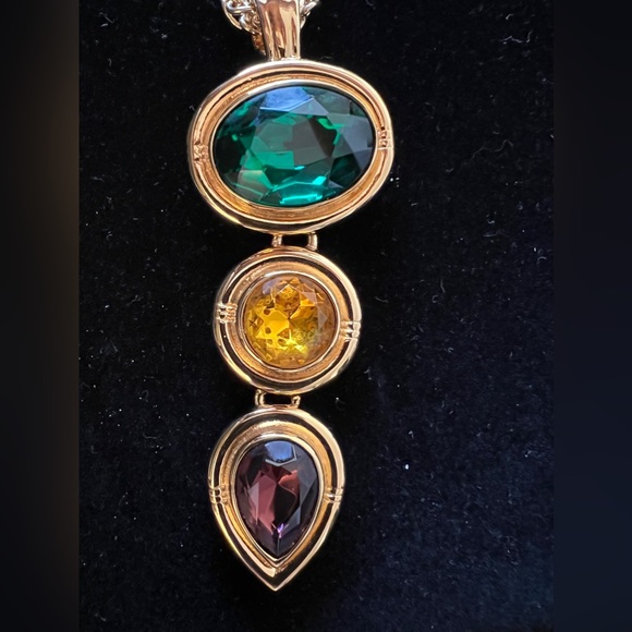 Jewelry | Vintage Sandra Miller Burrows Smb Goldtone Necklace Triple ...